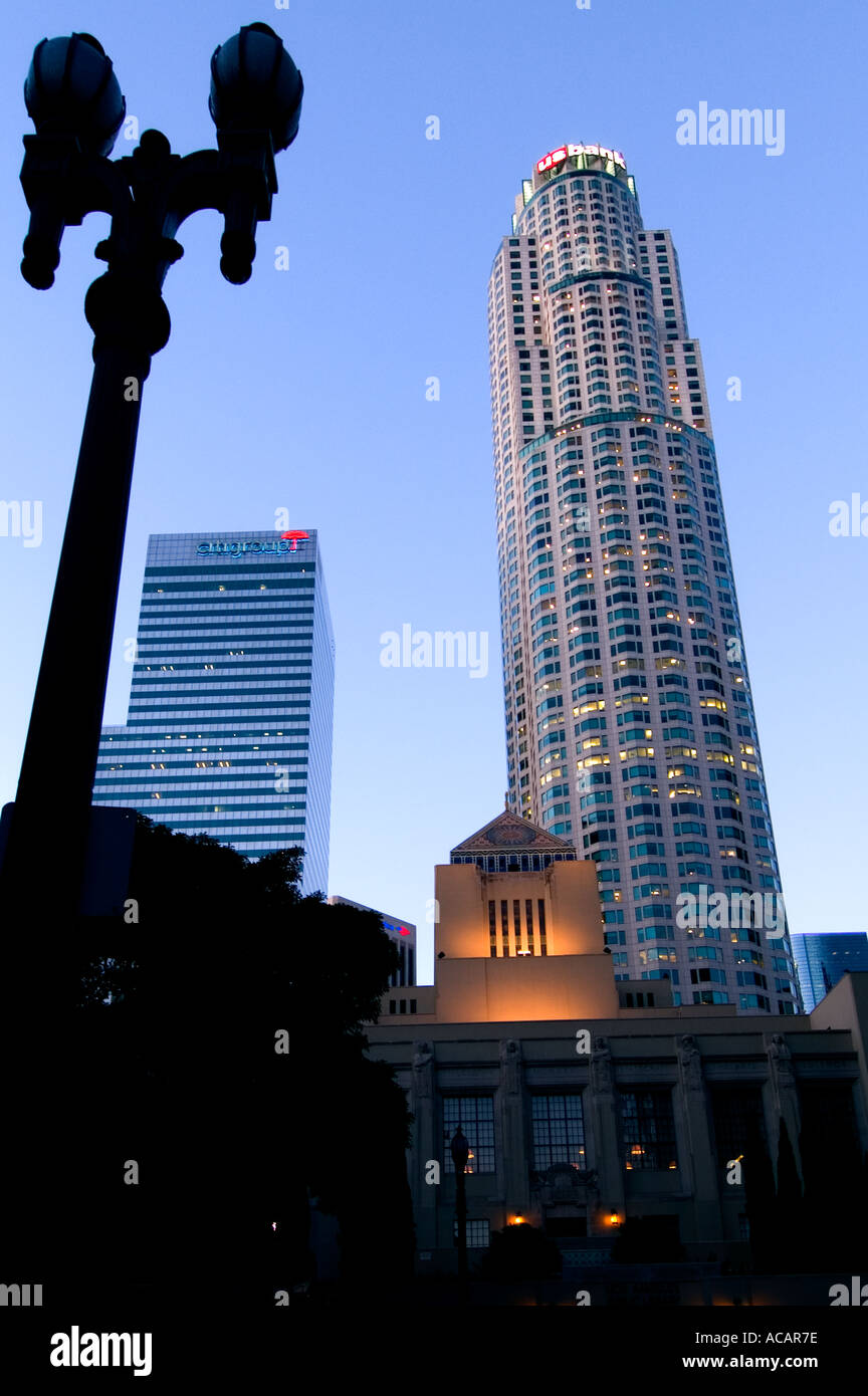 Library tower downtown Los Angeles California Stock Photo - Alamy