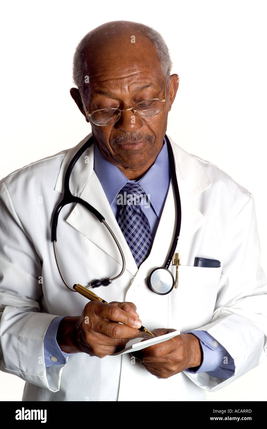 African american man doctor prescribing hi-res stock photography and ...