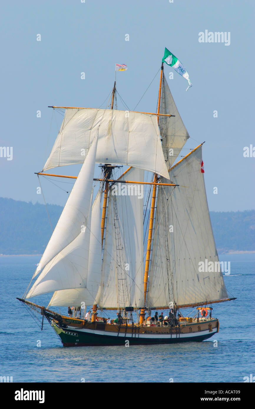 Pacific Swift tall ship in Juan de Fuca Strait near Victoria during ...