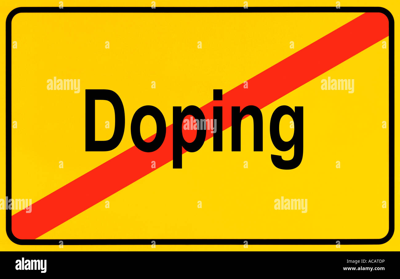 German city limits sign symbolising end of doping Stock Photo - Alamy