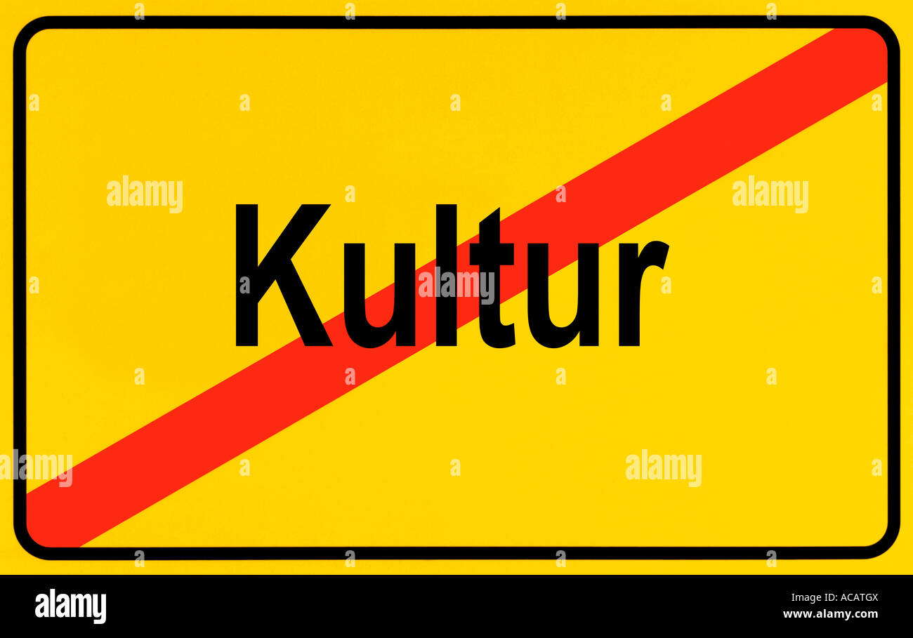 German city limits sign symbolising end of culture Stock Photo - Alamy