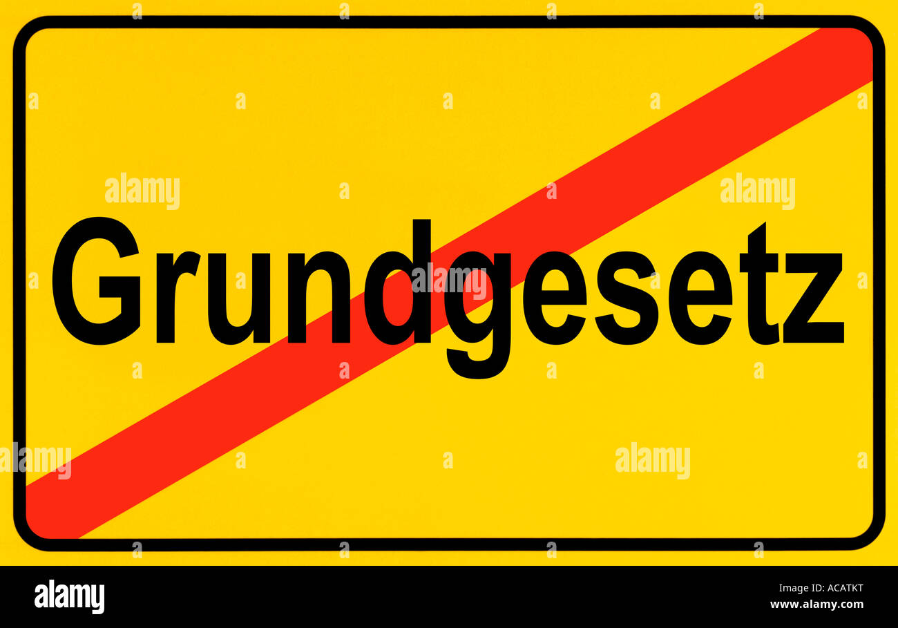 German city limits sign symbolising end of BCL (Basic Constitutional ...