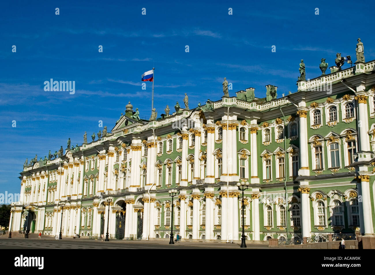 The winter palace with the magnificant baroque fassade Saint Peterburg ...