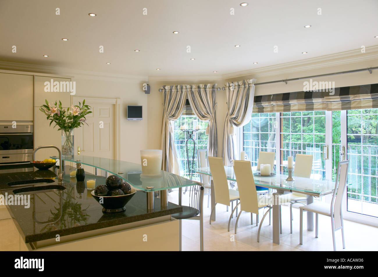 Modern kitchen in new house with expensive appliances Stock Photo - Alamy