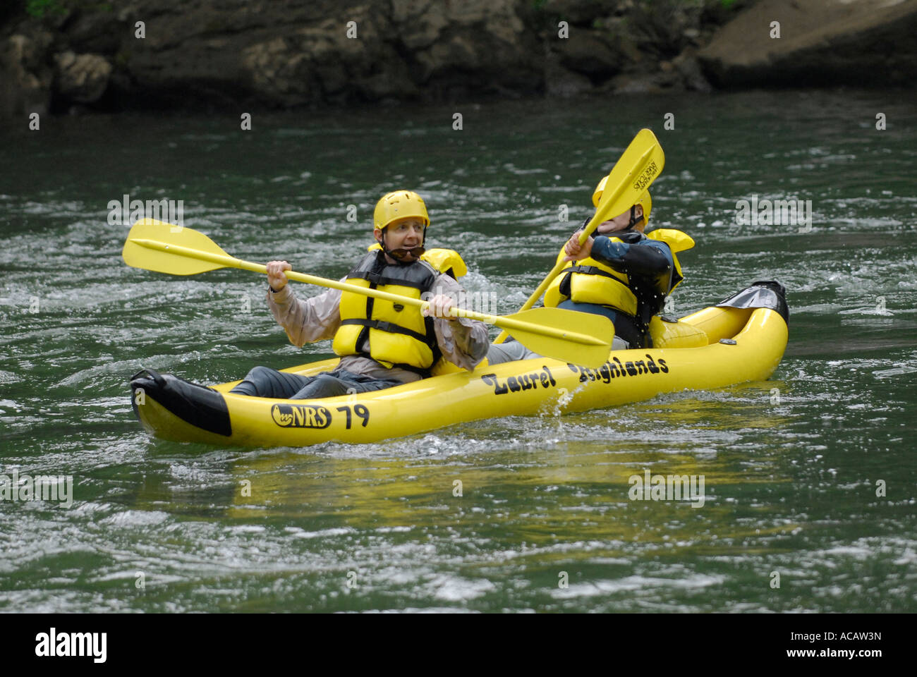 White water rafting on the Younghiogheny River in the Ohiopyle State ...