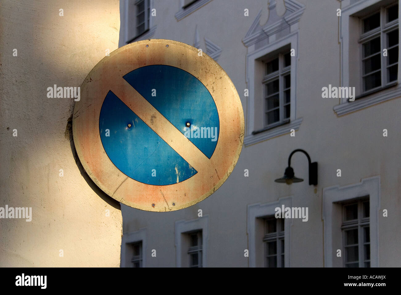 Bleached out prohibition sign Stock Photo - Alamy