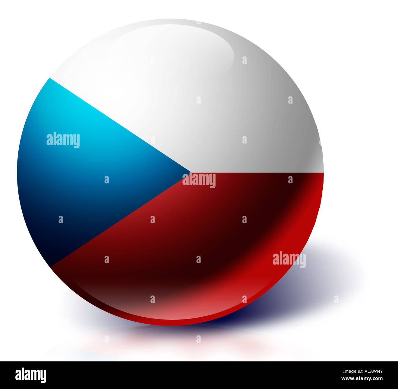 Czech Republic flag as a glass ball Stock Photo - Alamy