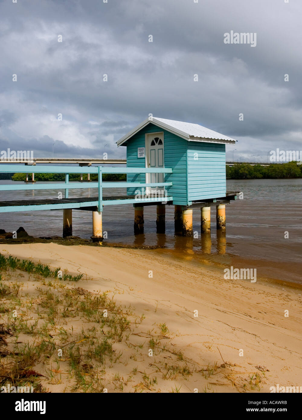 Private boatshed on Maroochy River Stock Photo - Alamy