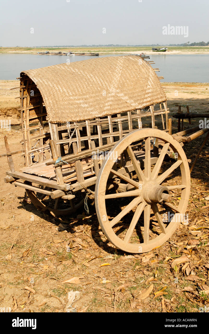 Traditional ox cart from Myanmar Stock Photo - Alamy