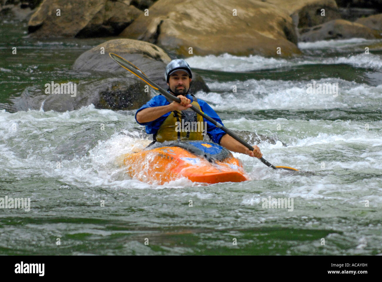 White water rafting on the Younghiogheny River in the Ohiopyle State ...