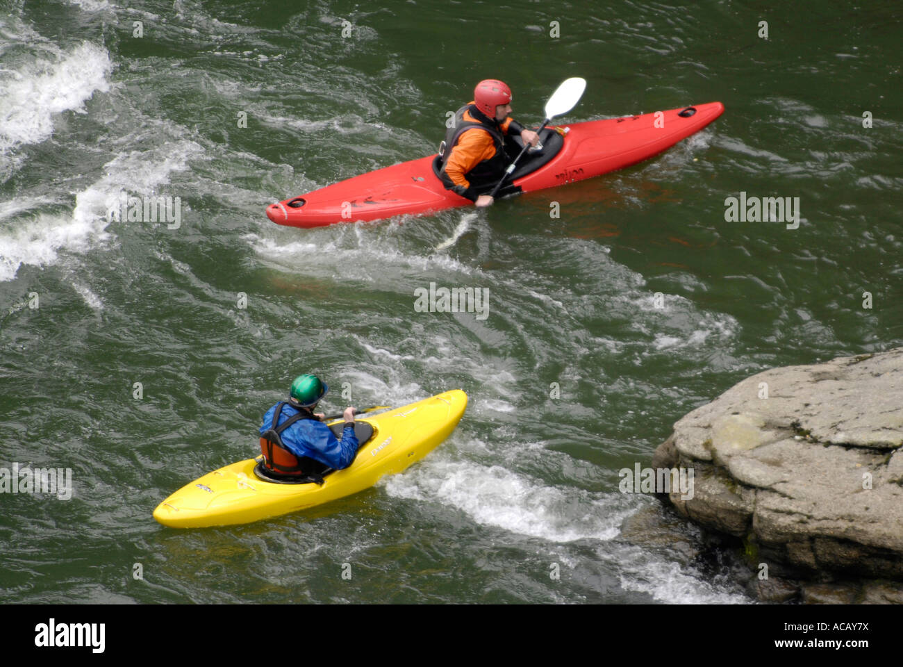 White water rafting on the Younghiogheny River in the Ohiopyle State ...