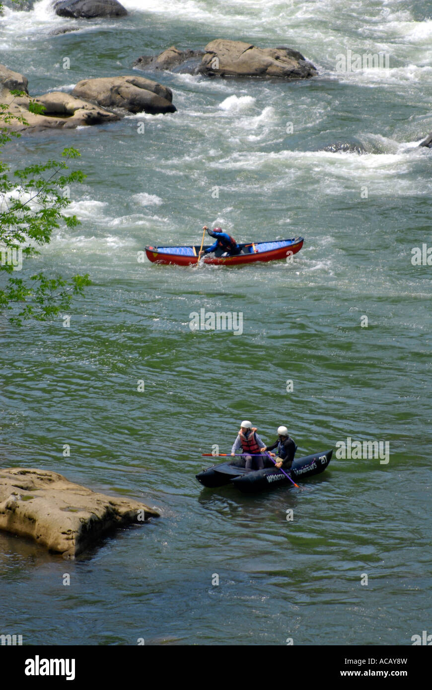 White water rafting on the Younghiogheny River in the Ohiopyle State ...