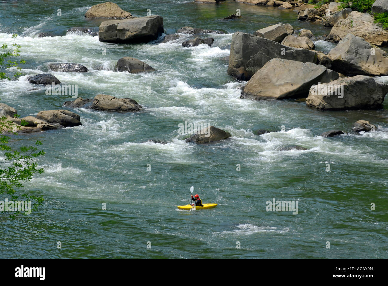 White water rafting on the Younghiogheny River in the Ohiopyle State ...