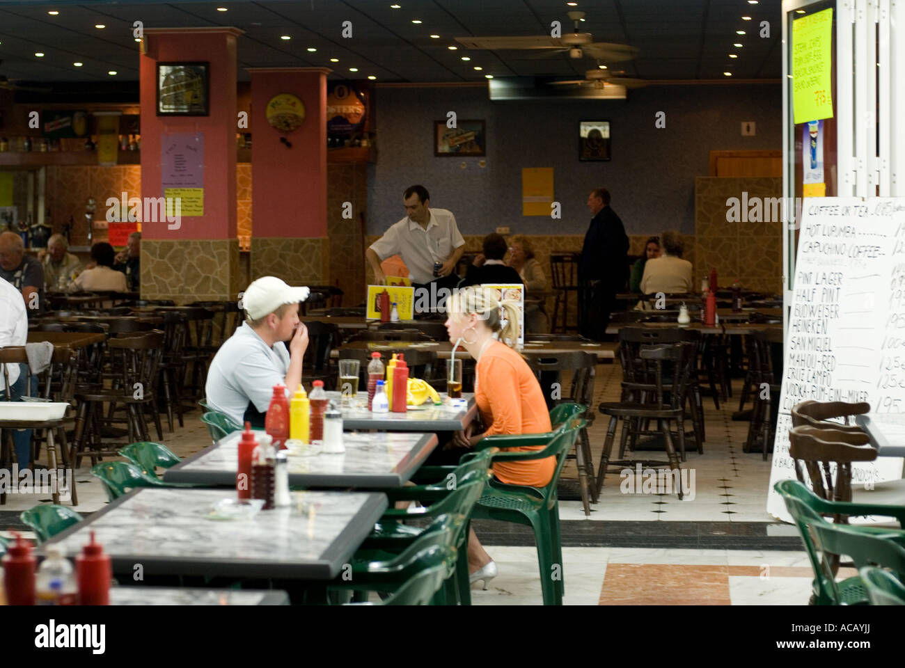 British cafe benidorm spain hi-res stock photography and images - Alamy