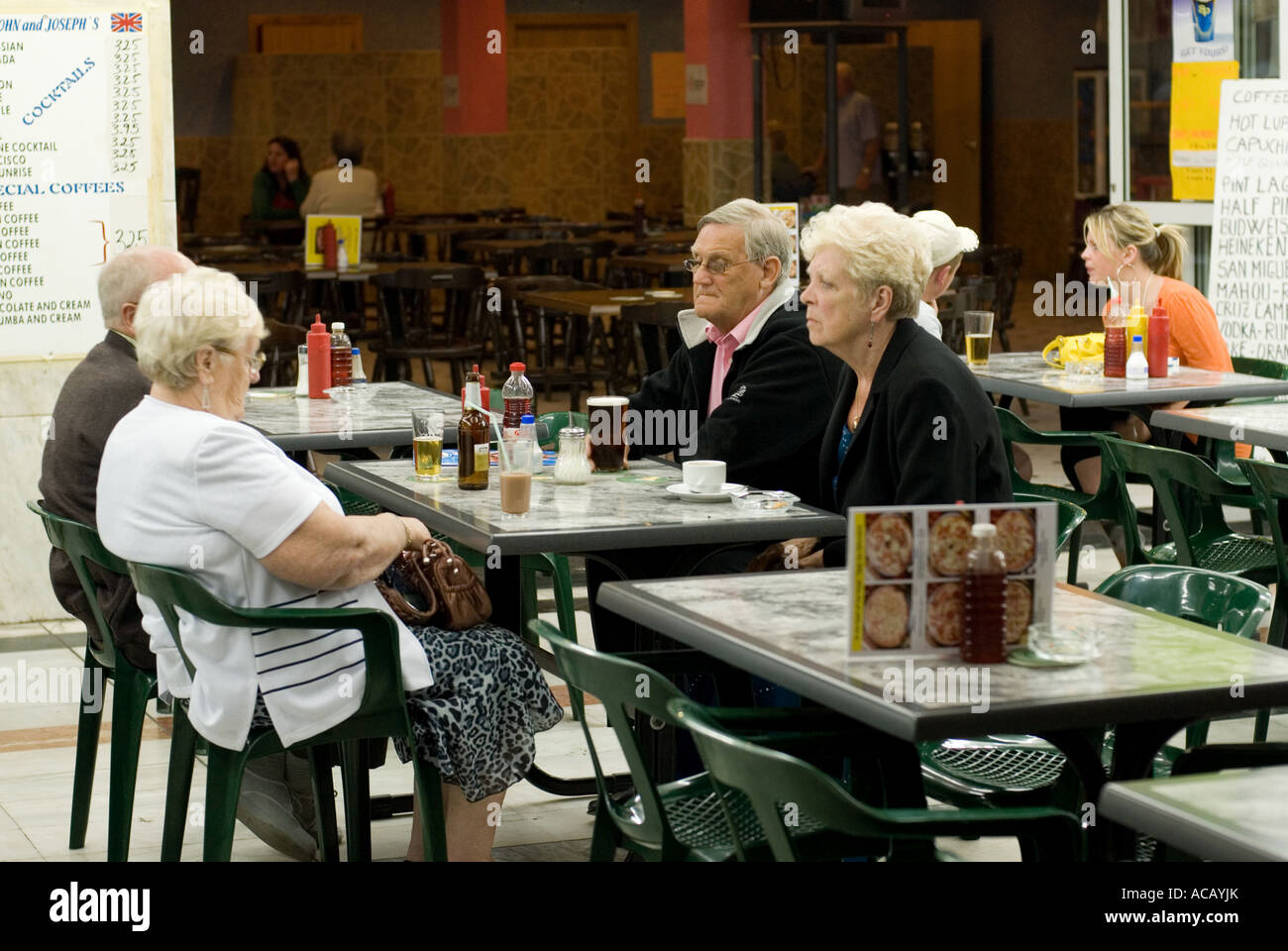 British cafe benidorm spain hi-res stock photography and images - Alamy