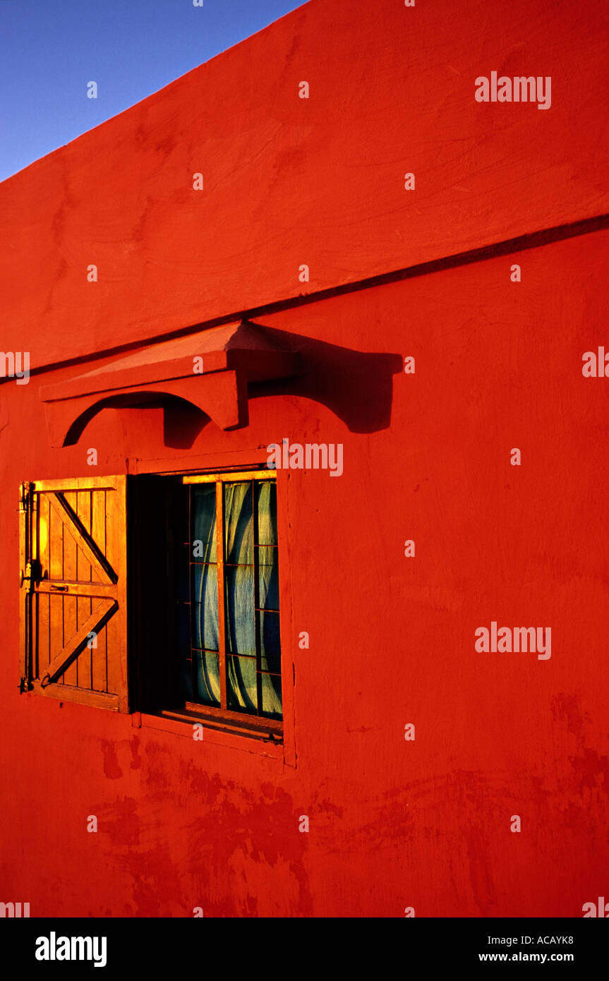 Red house in Morocco Stock Photo - Alamy