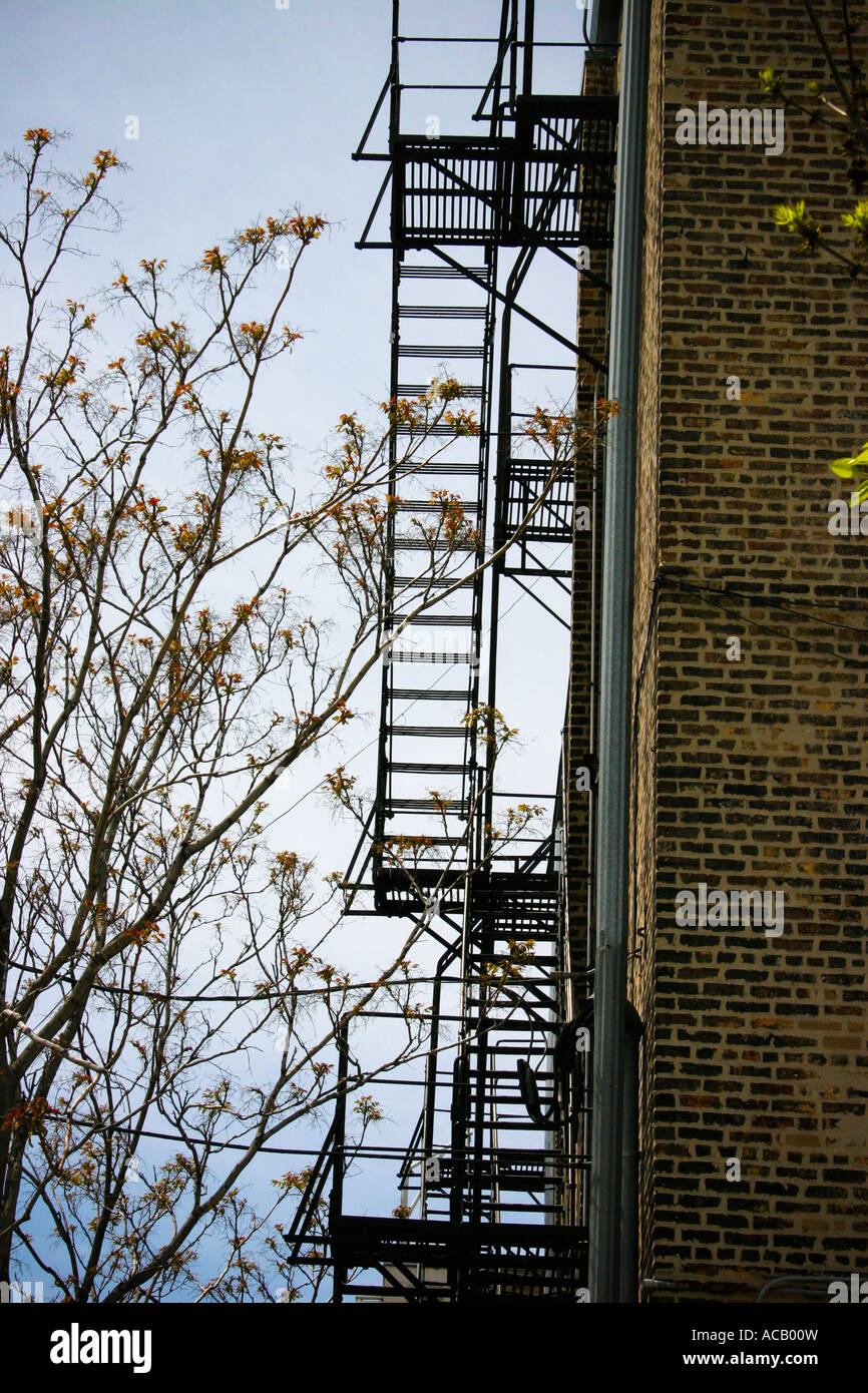 Fire escape chicago Illinois Stock Photo - Alamy