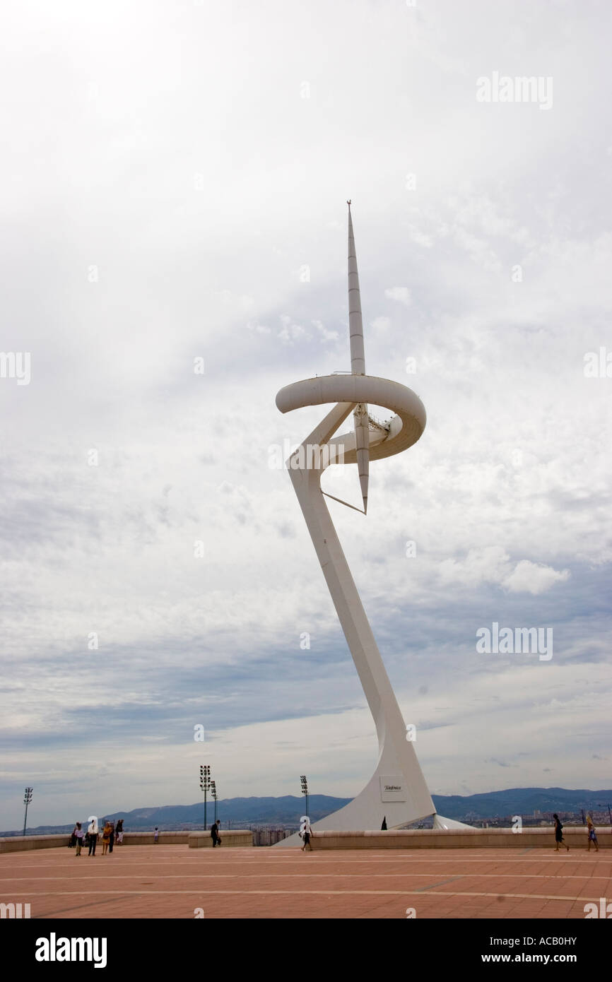 The Montjuic Communications Tower Torre Telefonica Barcelona Spain ...