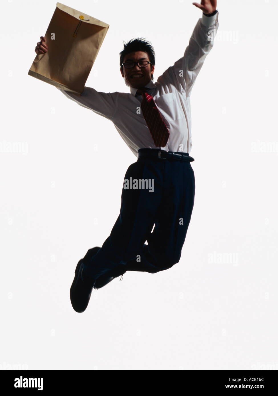 Business jump excited man hi-res stock photography and images - Alamy
