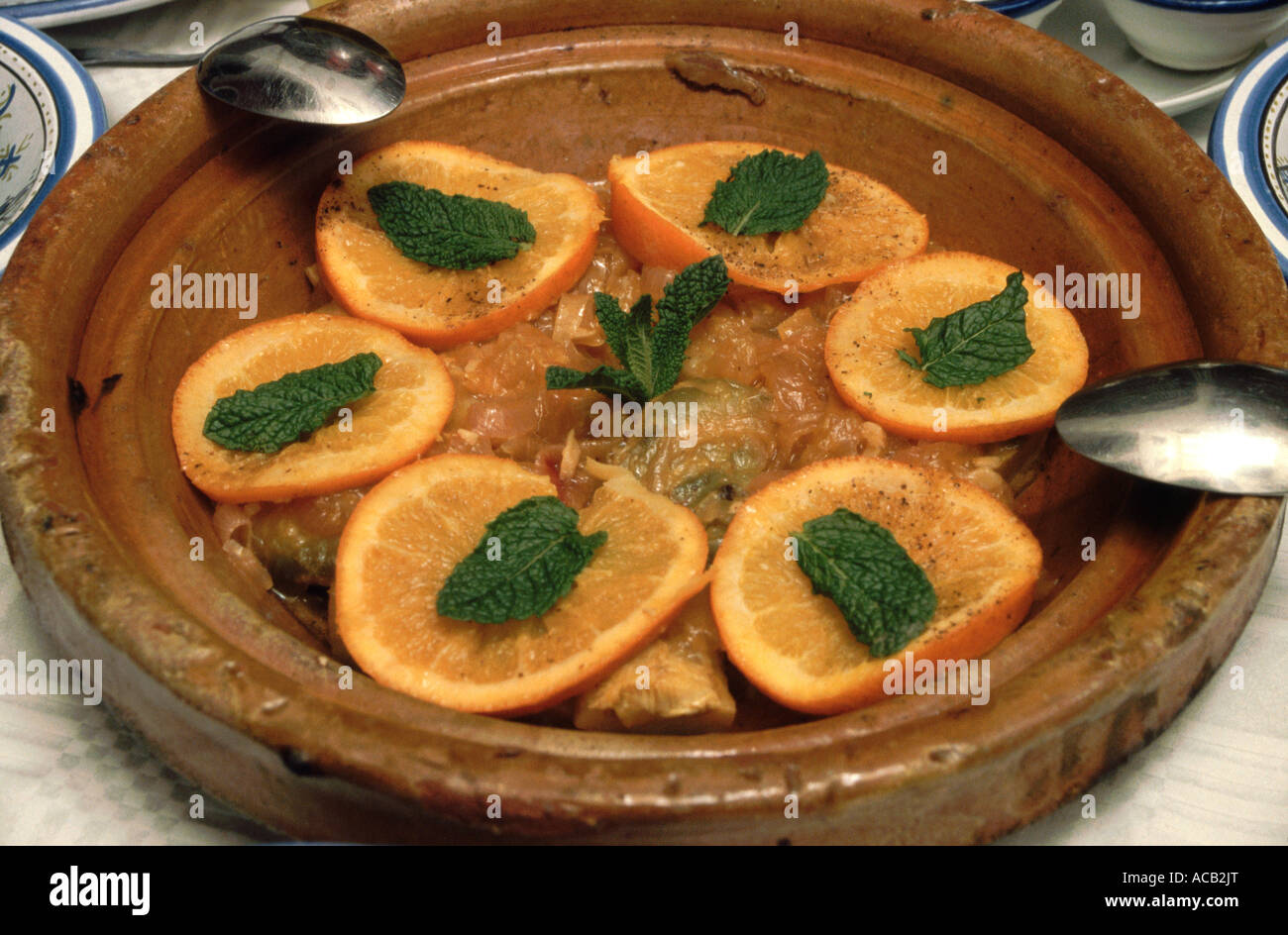 Spice infused oranges and preserved lemons, traditional Moroccan dish ...