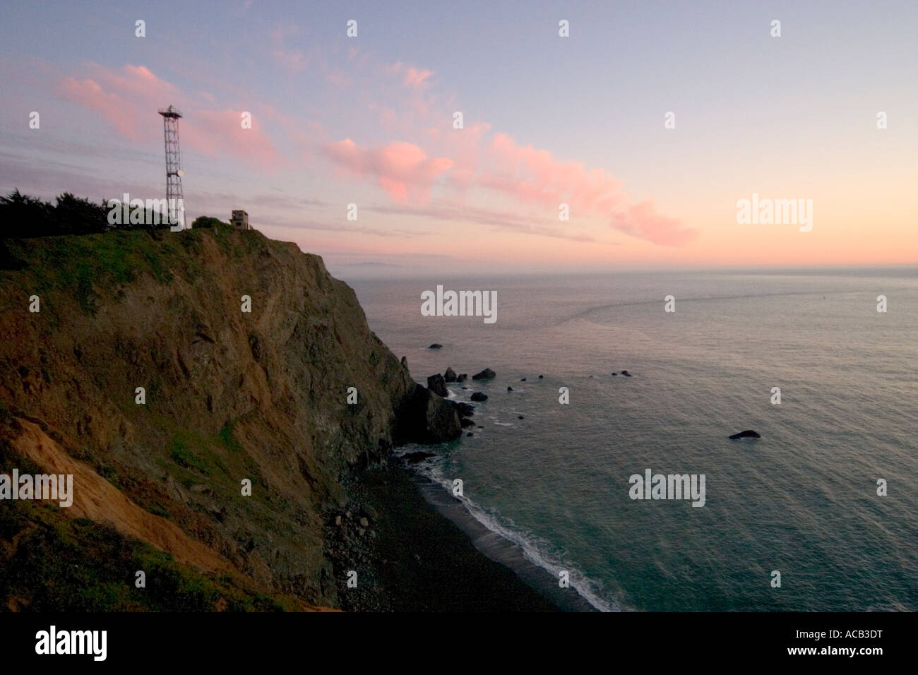 Coastal sunset on the Marin county Coast Stock Photo - Alamy