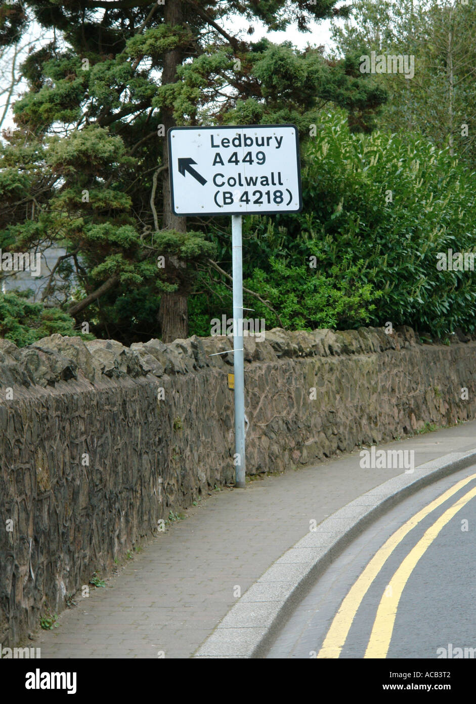 Road sign on a449 road hi-res stock photography and images - Alamy