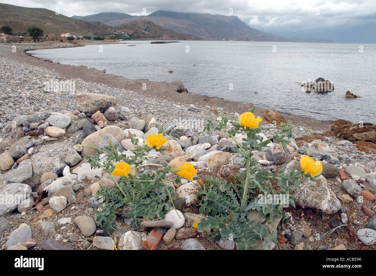 View on Mediterranean Sea in Kissamos (Kastelli) town, greek isle of ...