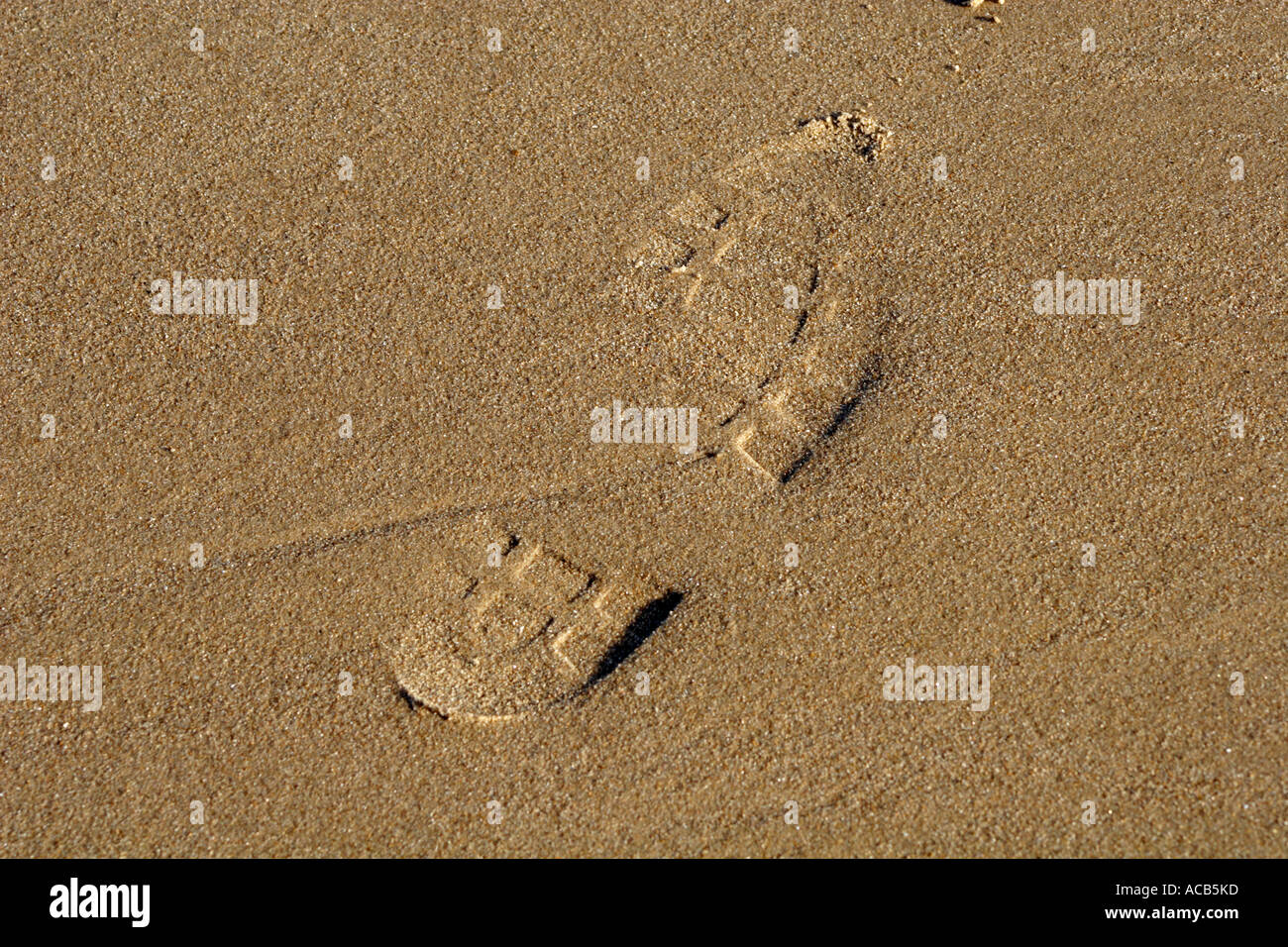Foot print in sand, UK Stock Photo - Alamy