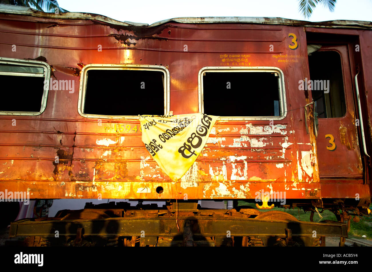 Train ravaged by the tsunami, Telwatta, Sri Lnaka Stock Photo - Alamy