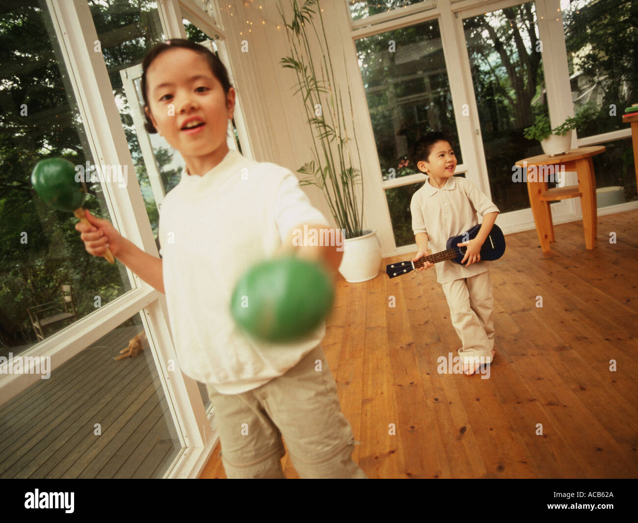 Weekend Family At Home Stock Photo - Alamy