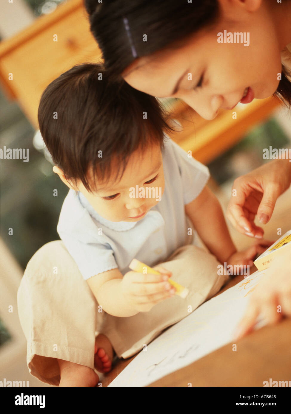 Weekend Family At Home Stock Photo - Alamy