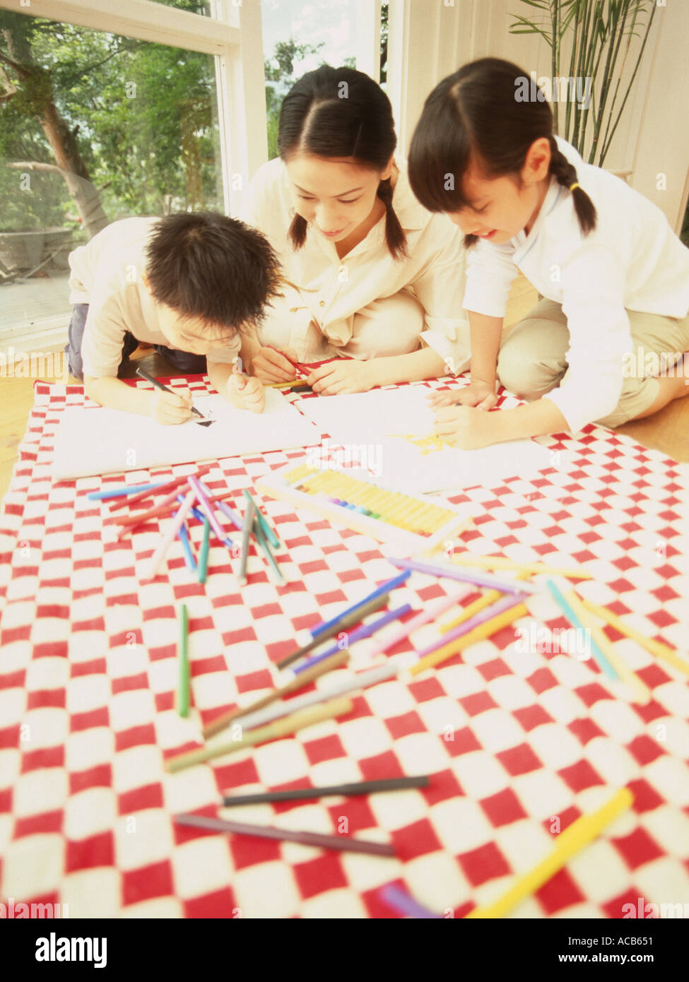 Weekend Family At Home Stock Photo - Alamy