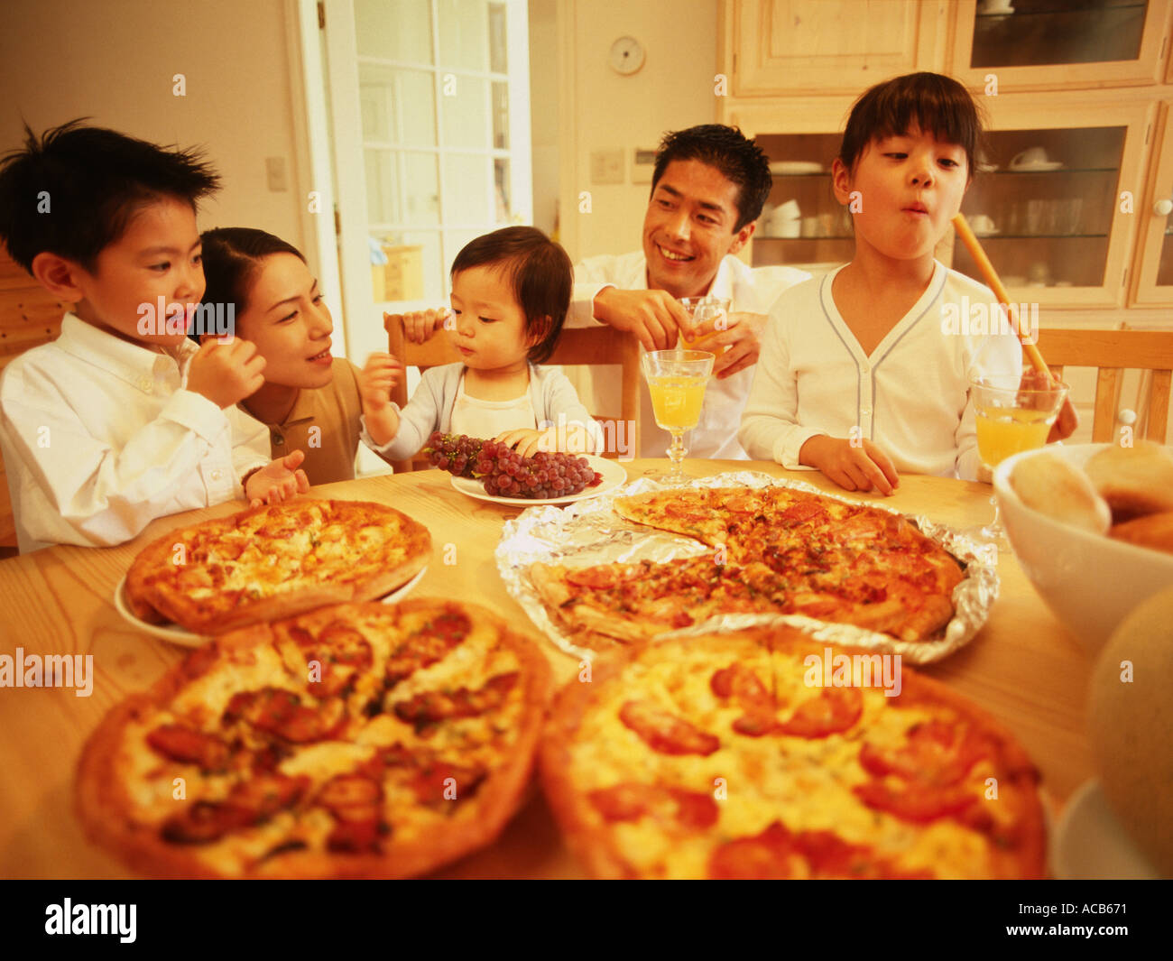 Weekend Family At Home Stock Photo - Alamy