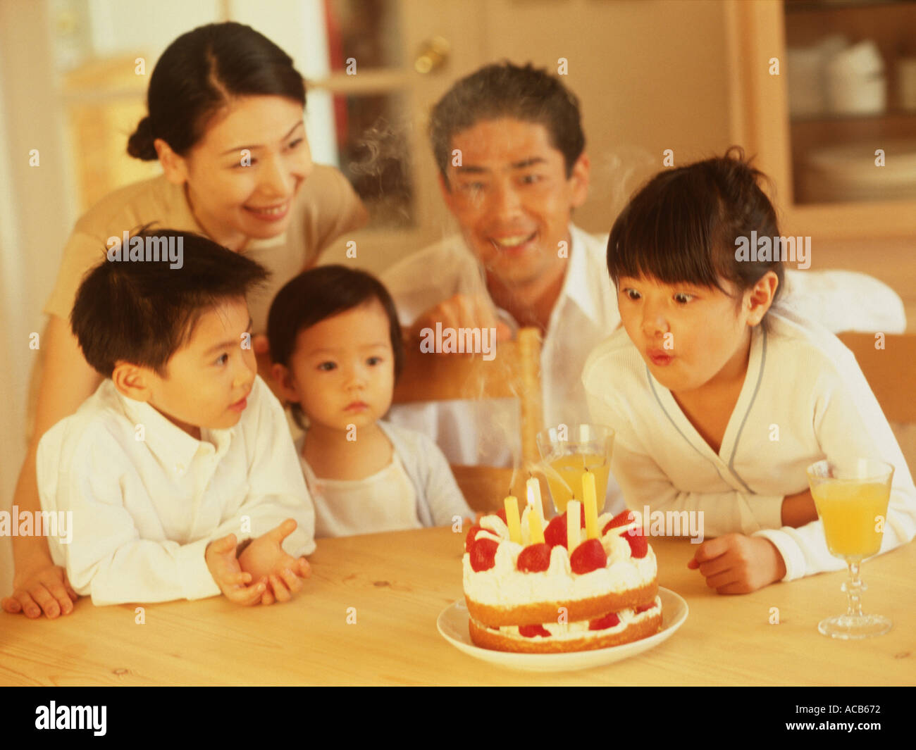 Weekend Family At Home Stock Photo - Alamy