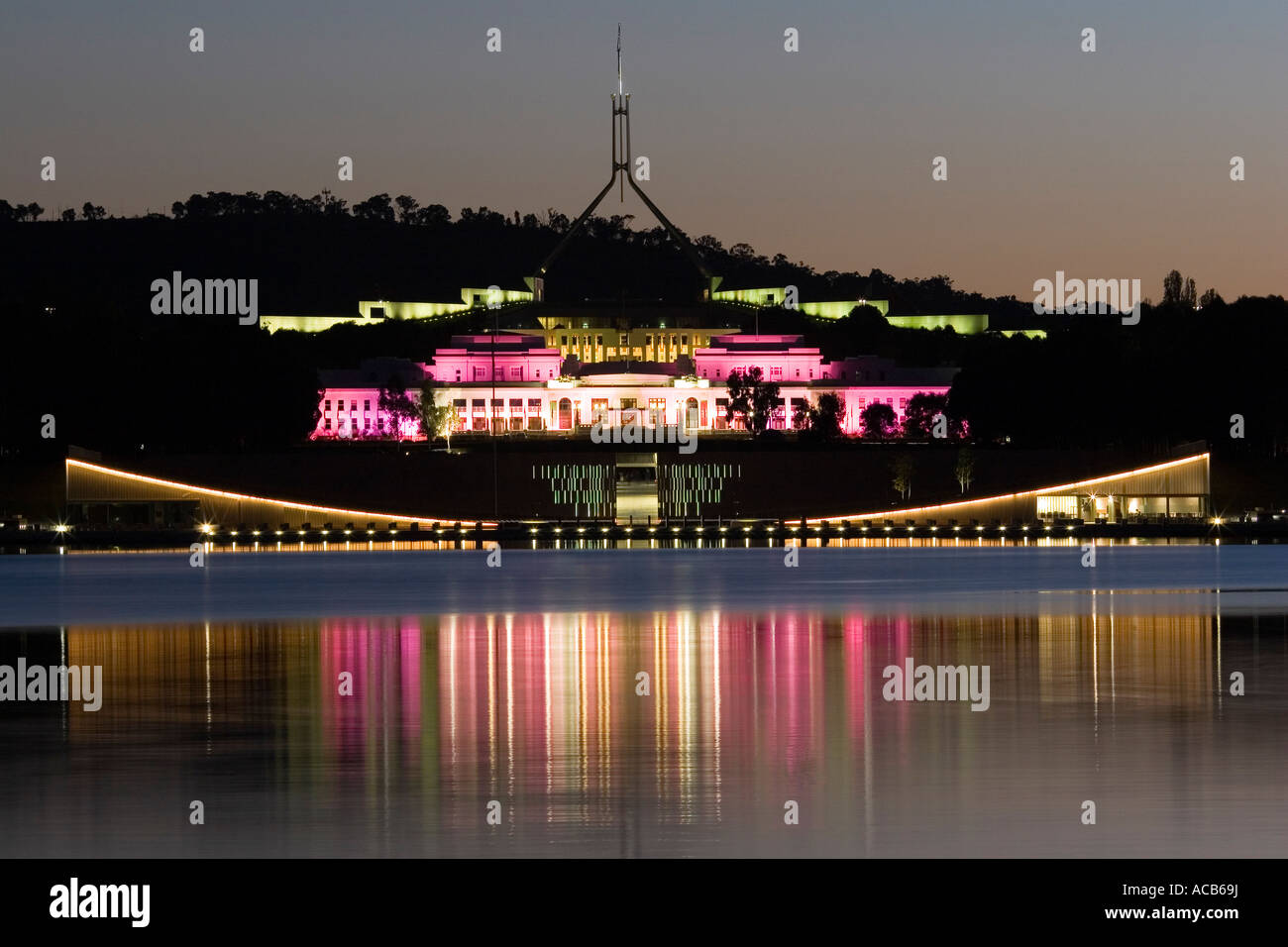 Parliament house canberra reflections water hi-res stock photography and images - Alamy