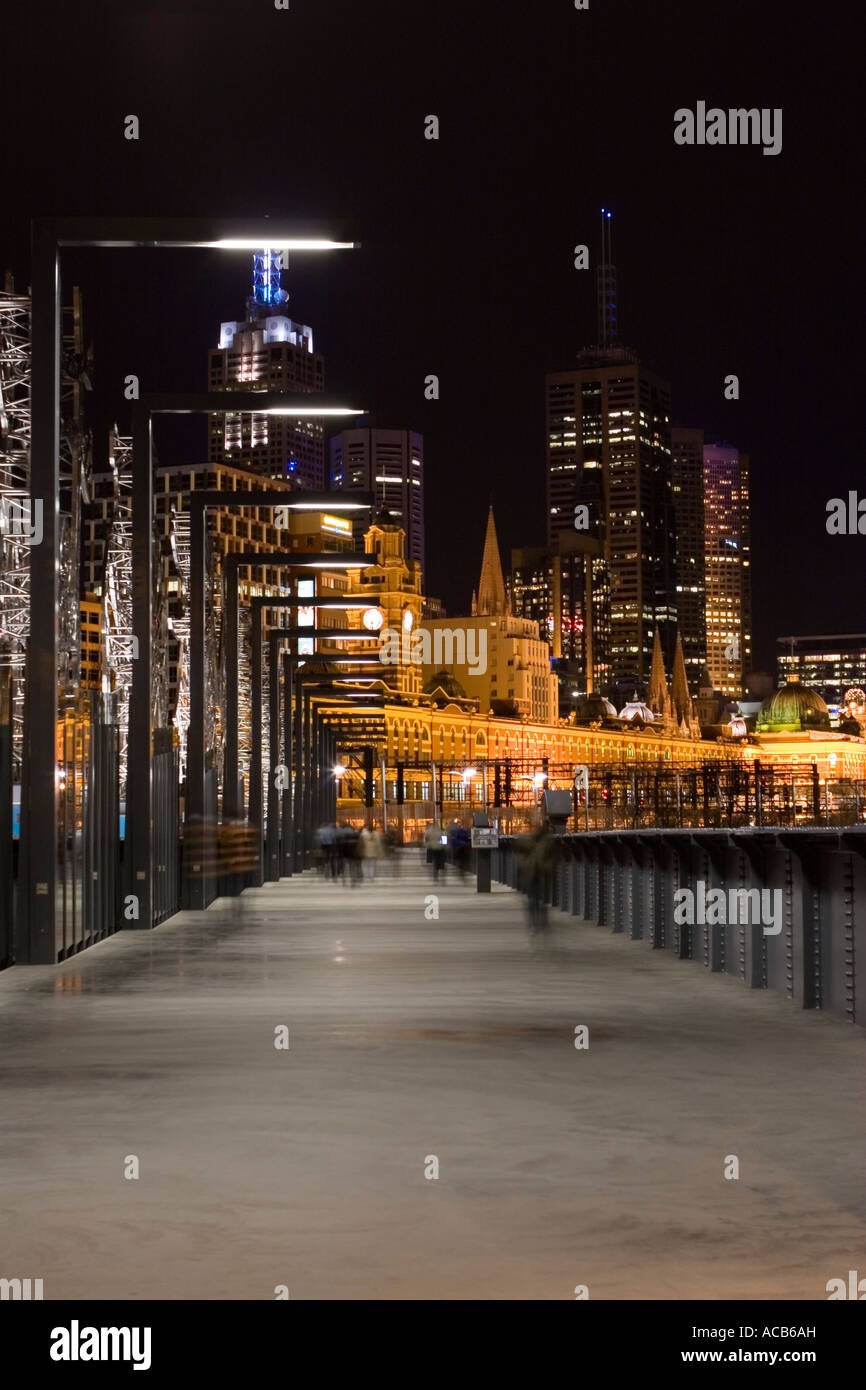 Sandridge foot bridge, Melbourne Stock Photo - Alamy