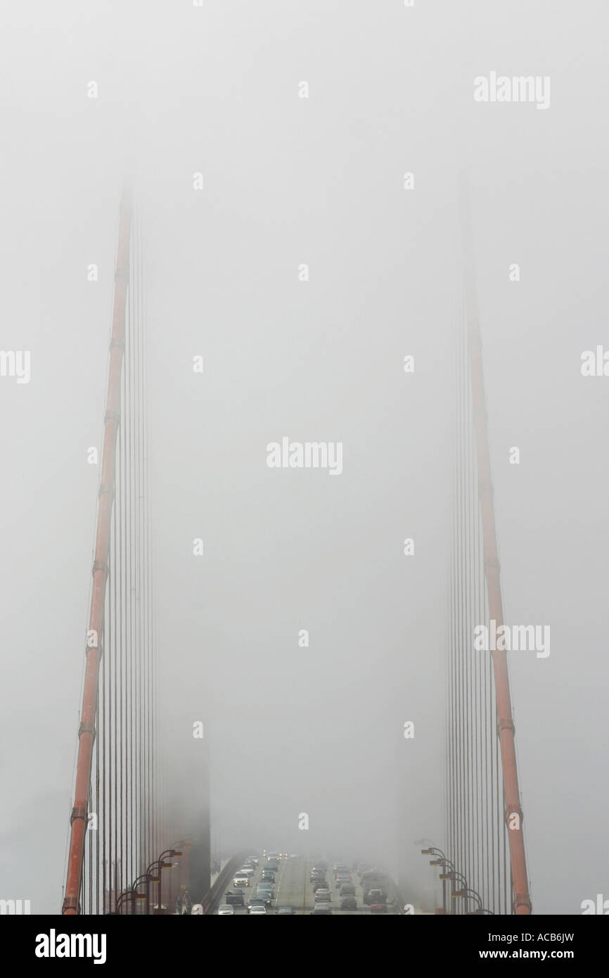 Golden Gate bridge in Fog Stock Photo - Alamy