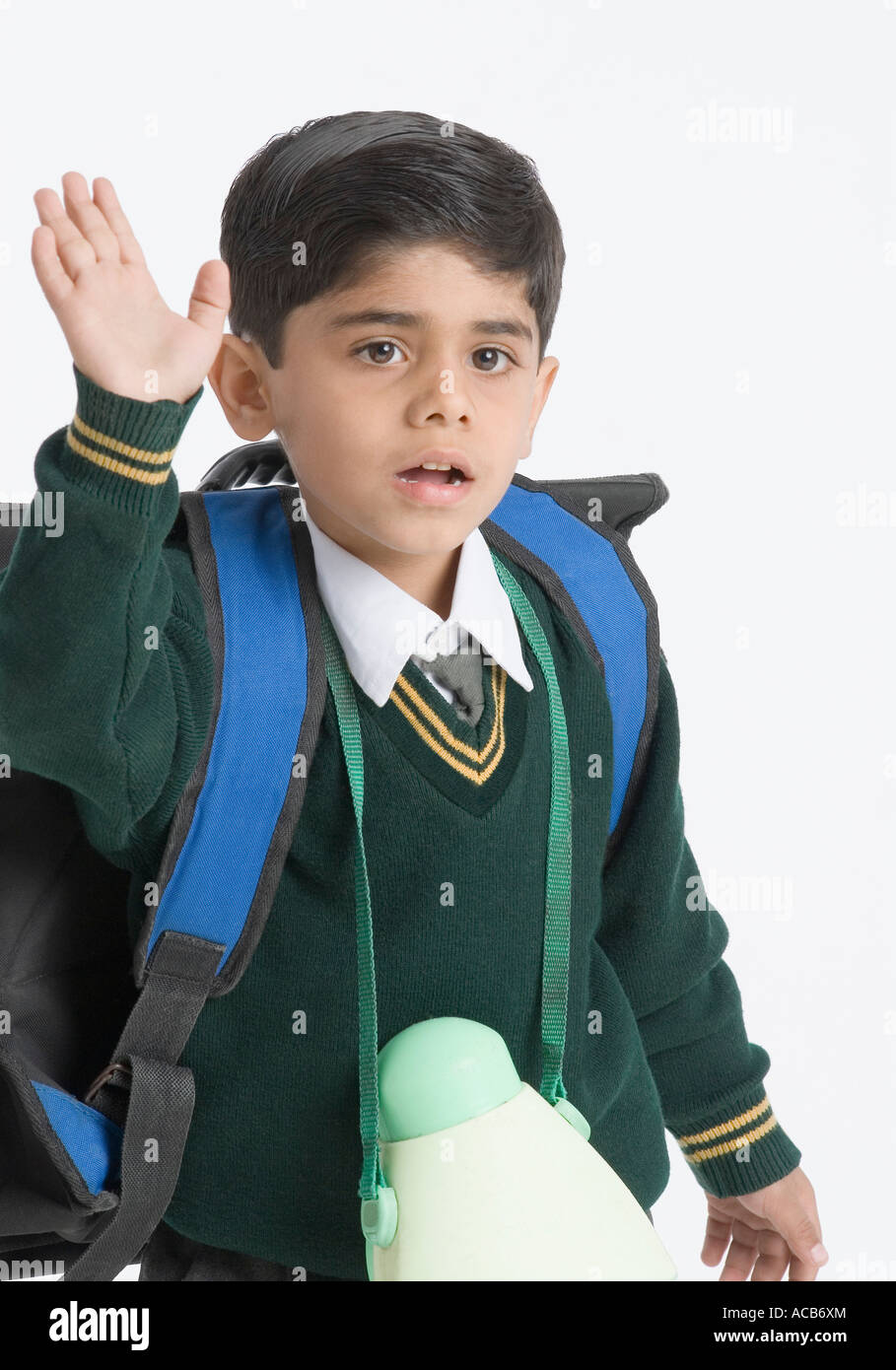 Boy waving away hi-res stock photography and images - Alamy