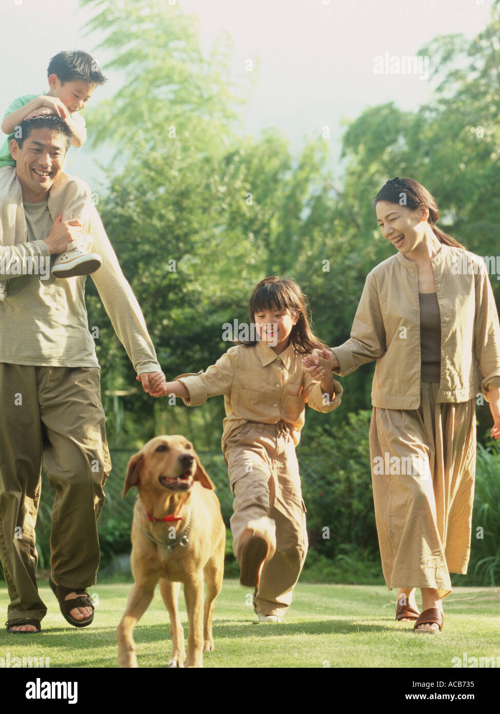 Weekend Family Skip Stock Photo - Alamy