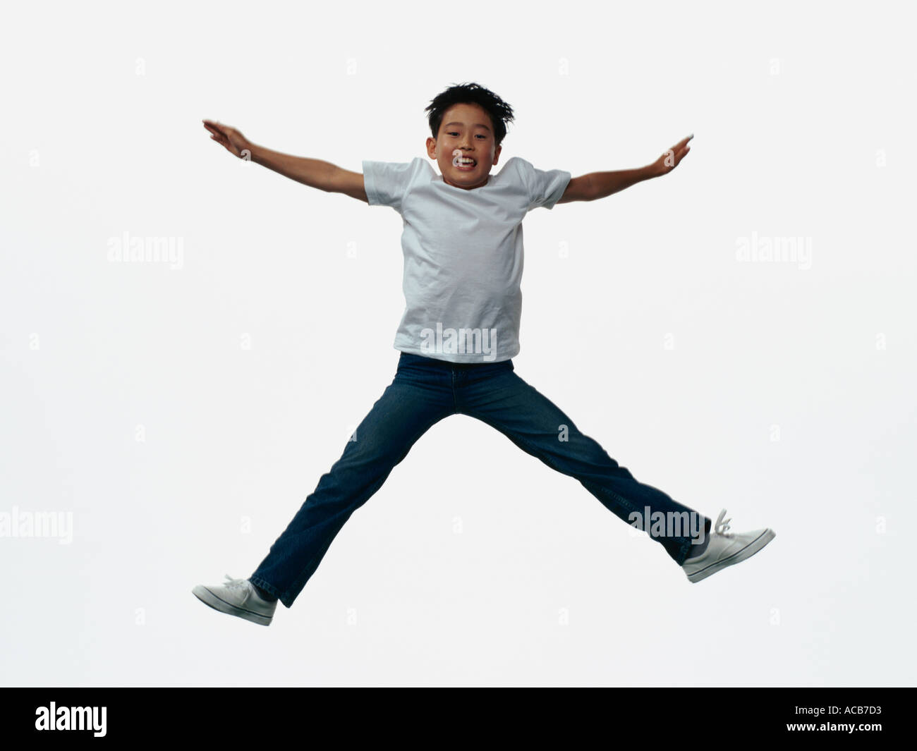 Energetic People Jumping Kids Stock Photo - Alamy