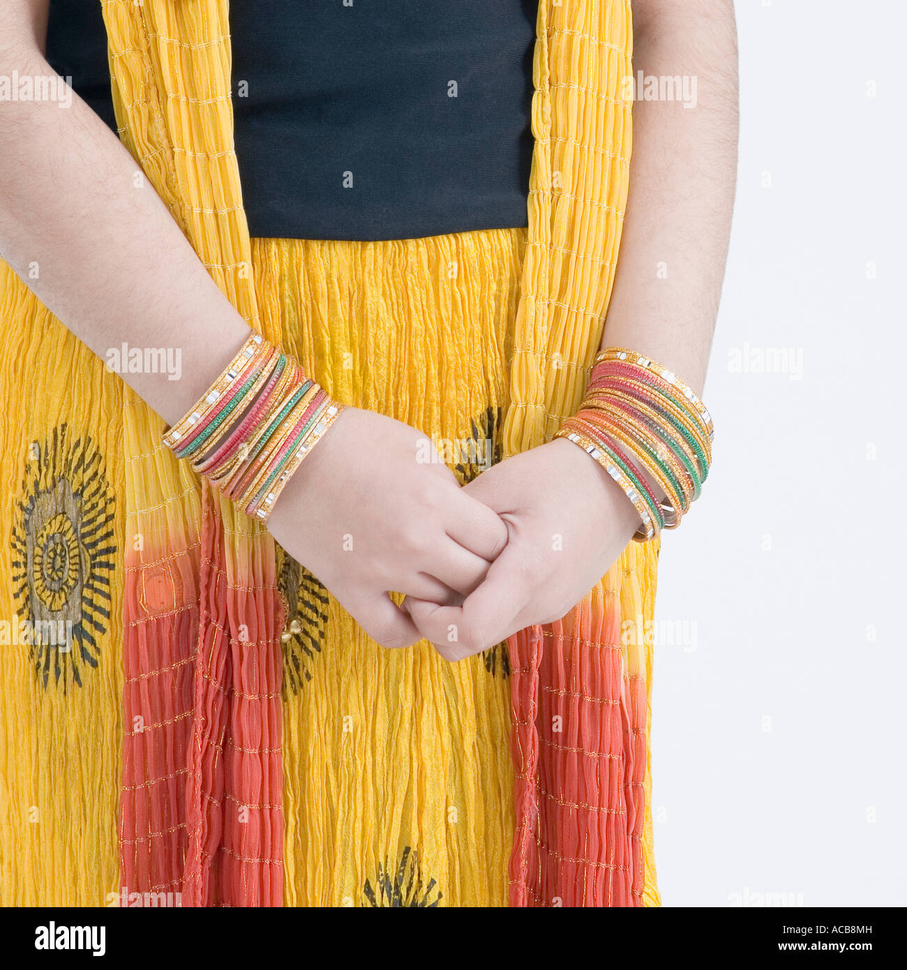 Mid section view of a girl in traditional clothing Stock Photo - Alamy