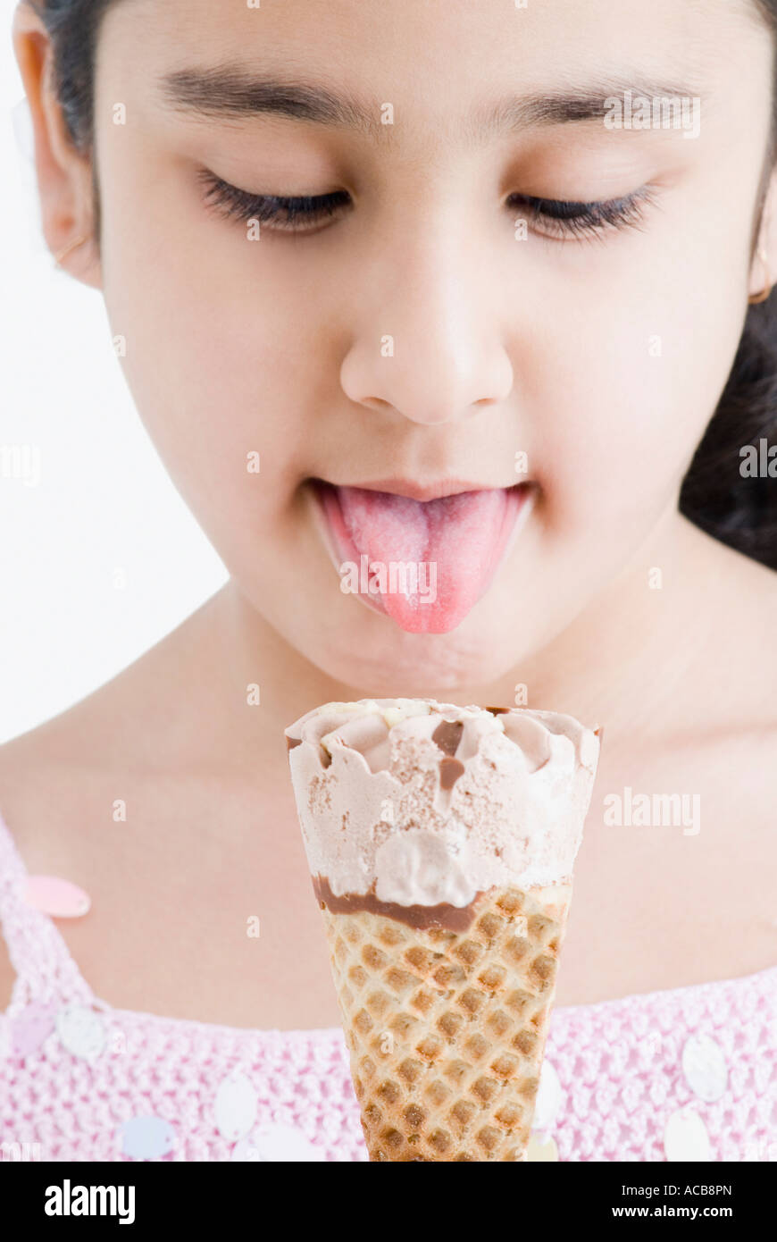 Licking a ice cream hi-res stock photography and images - Alamy