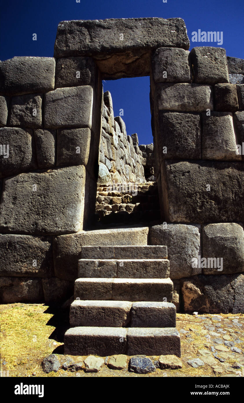 Inca remains at Sacsayhuaman, near Cusco, Peru Stock Photo - Alamy