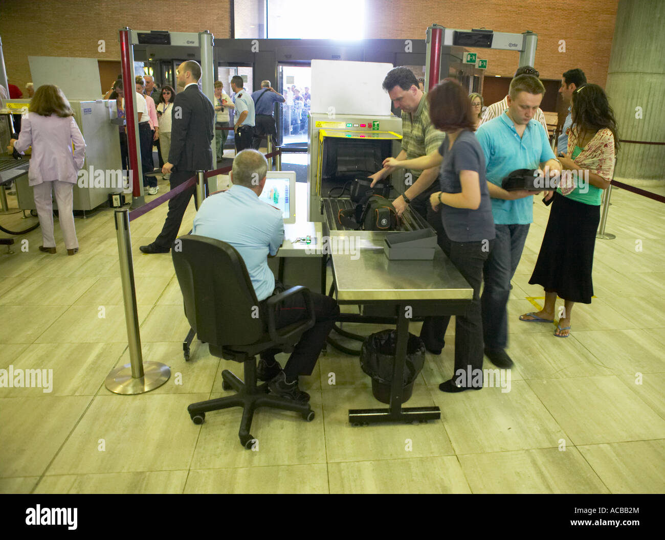 Vatican City. Security service checks for incoming tourists Stock Photo ...