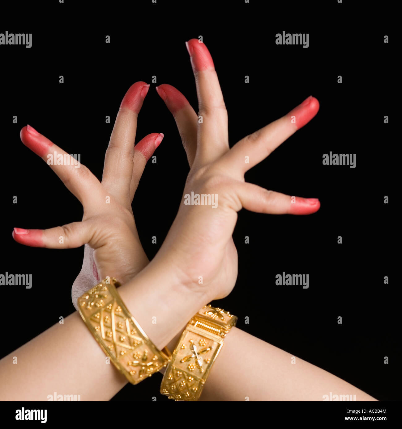 Close-up of a woman's hand making a Bharatnatyam gesture Stock Photo ...