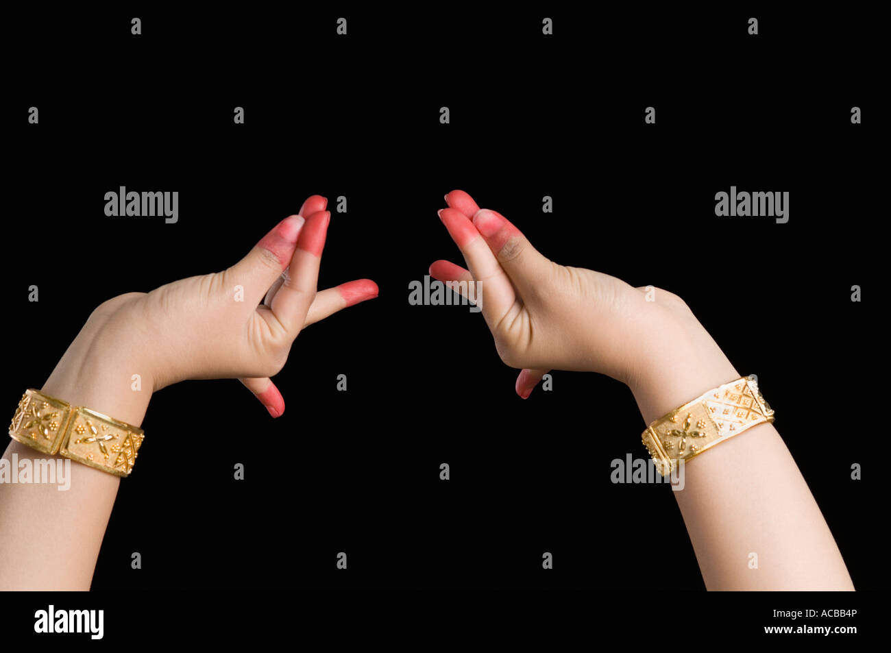Close-up of a woman's hand making a Bharatnatyam gesture Stock Photo ...