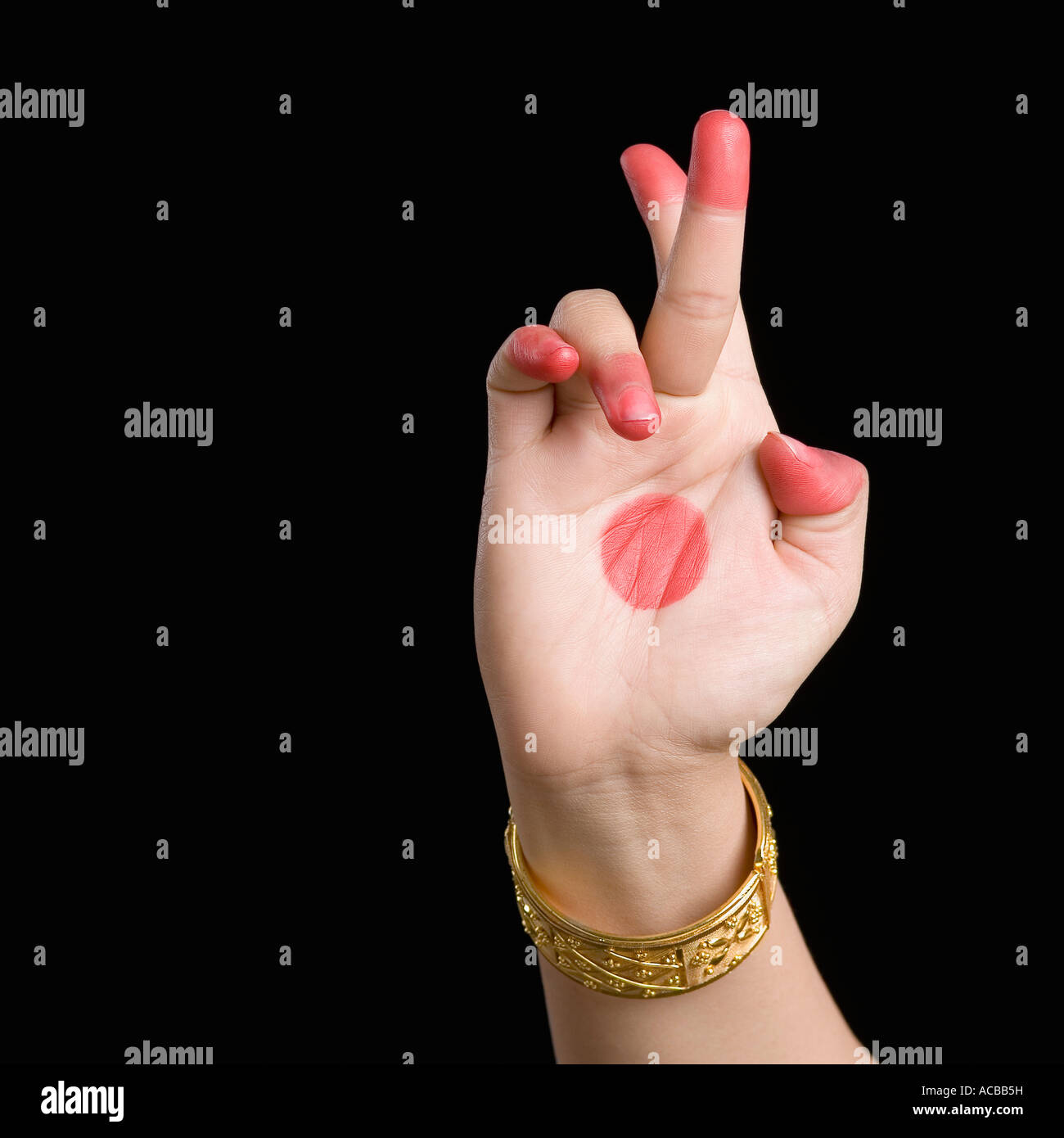 Close-up of a woman's hand making a Bharatnatyam gesture Stock Photo ...