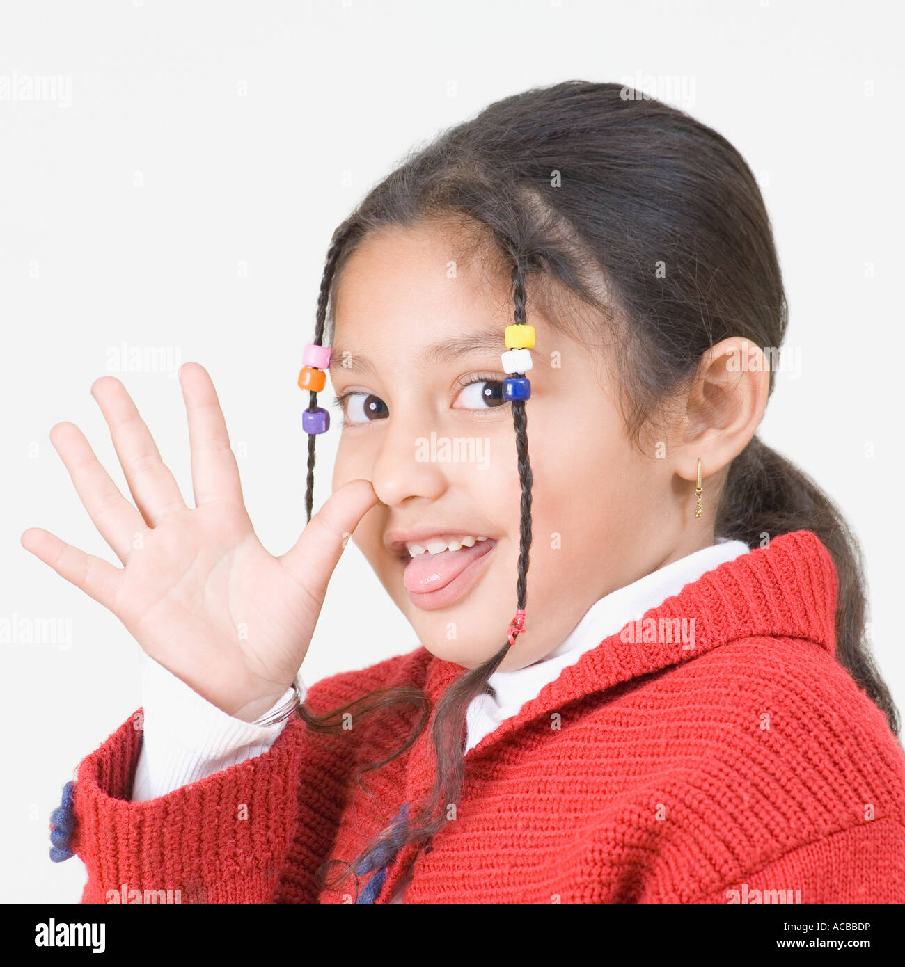 Portrait indian girl making face hi-res stock photography and images ...