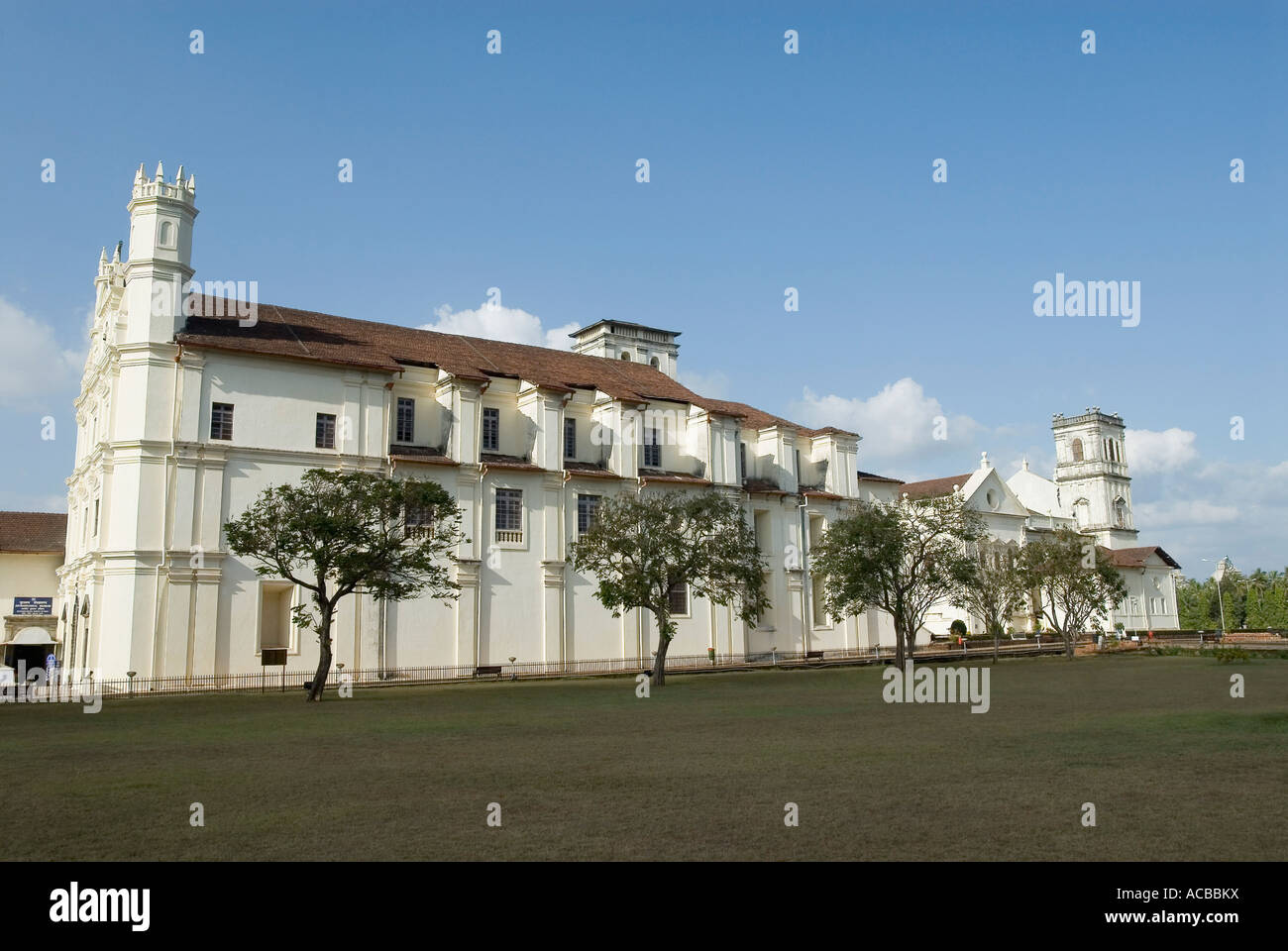 Trees in front of a church, Church of St. Francis of Assisi, Old Goa ...