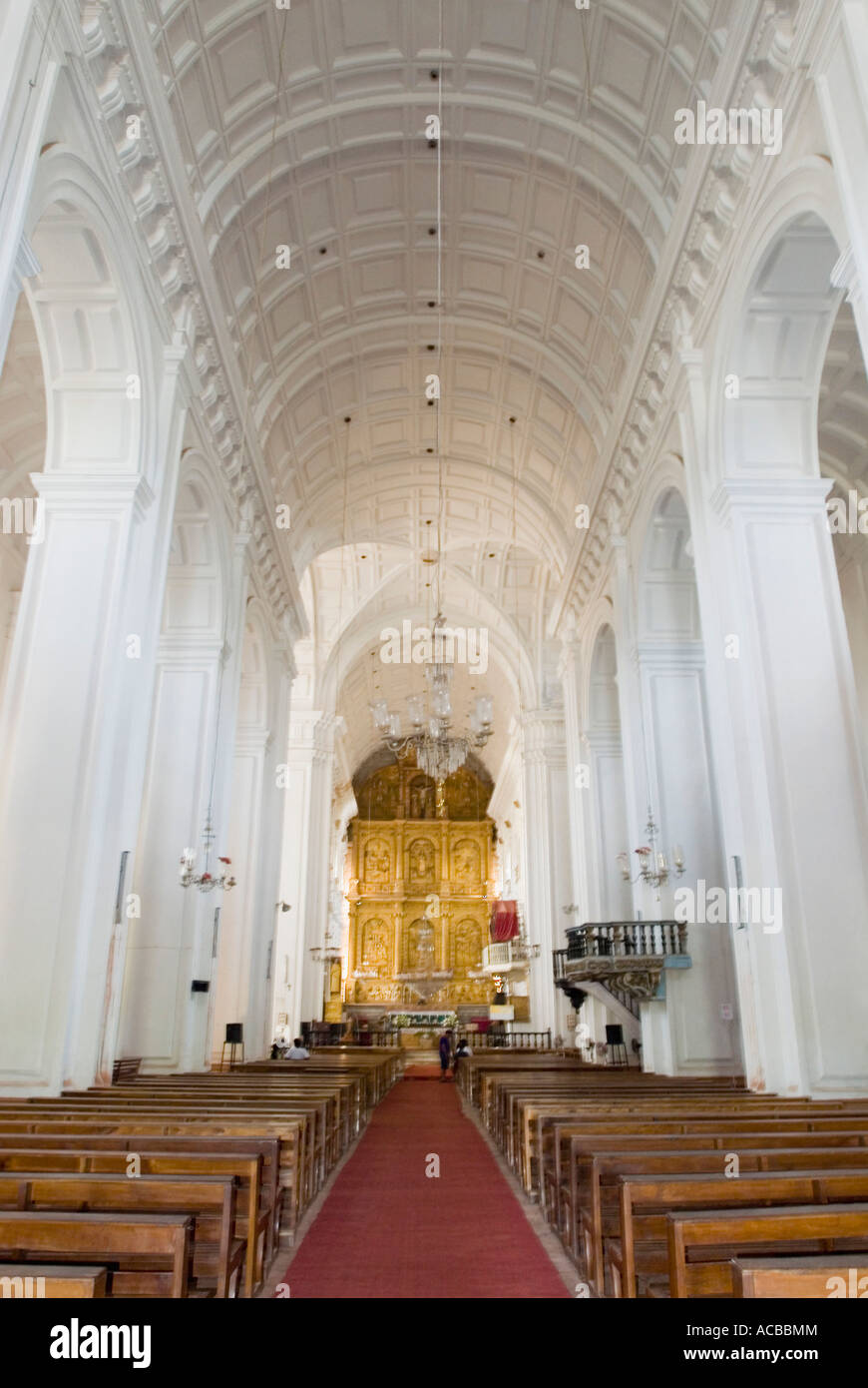 Interiors of a cathedral, Se Cathedral, Old Goa, Goa, India Stock Photo ...